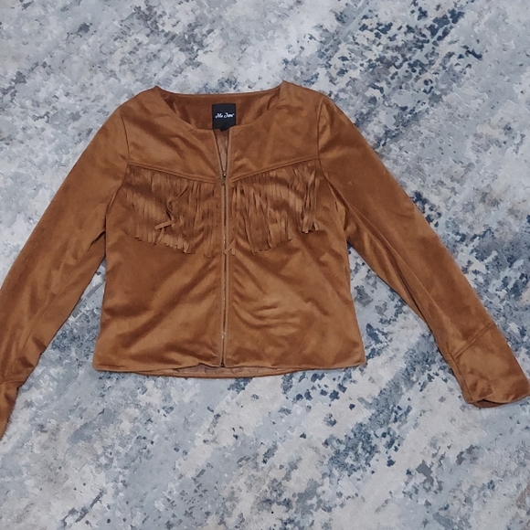 Me Jane | Jackets & Coats | Me Jane Brown Leather Jacket Classic ...
